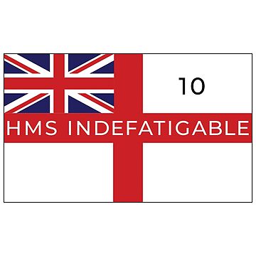 "HMS Indefatigable 10 On British White Ensign - British Navy Implacable ...