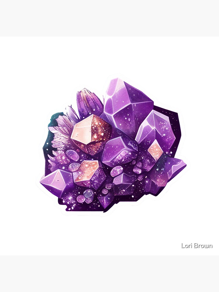 Amethyst Cluster Drawing