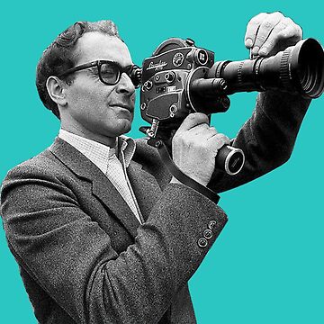 "Jean Luc Godard with camera" Sticker for Sale by planet99design ...