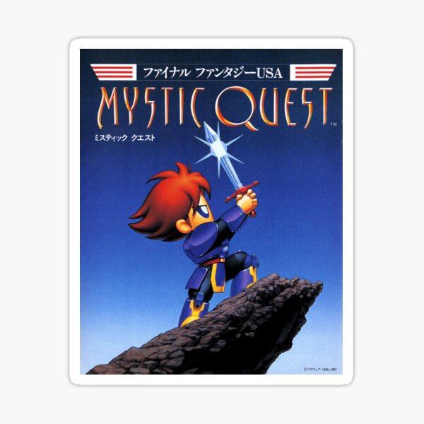 "Final Fantasy USA Mystic Quest Famicom Cover Art" Sticker for Sale by ...