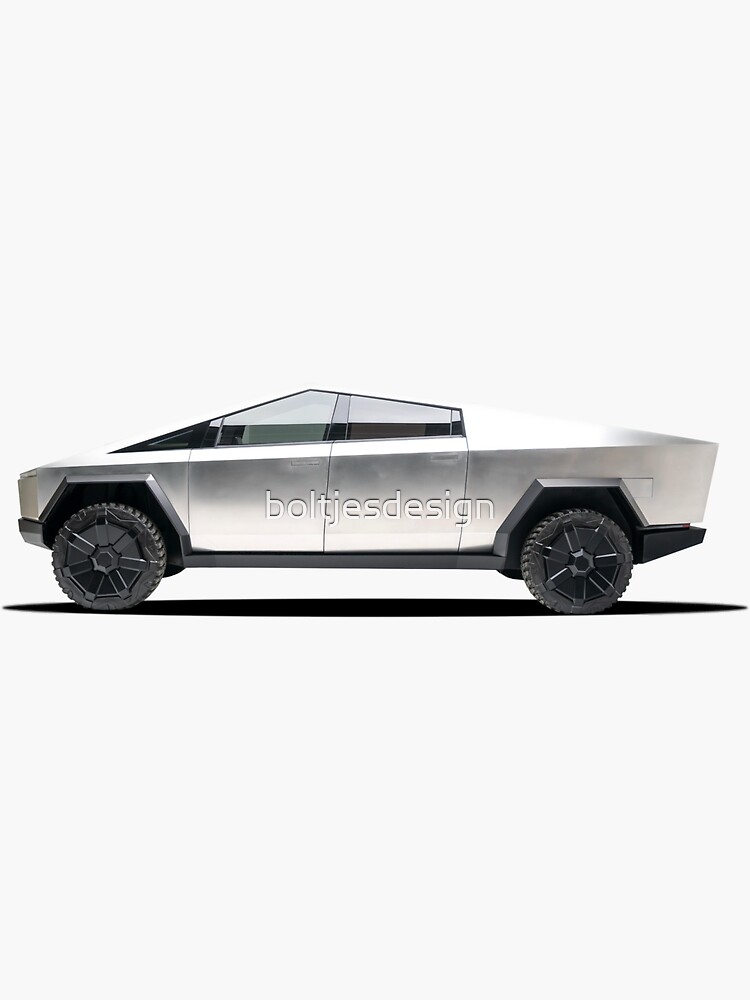 "The Cybertruck - on White" Sticker for Sale by boltjesdesign | Redbubble