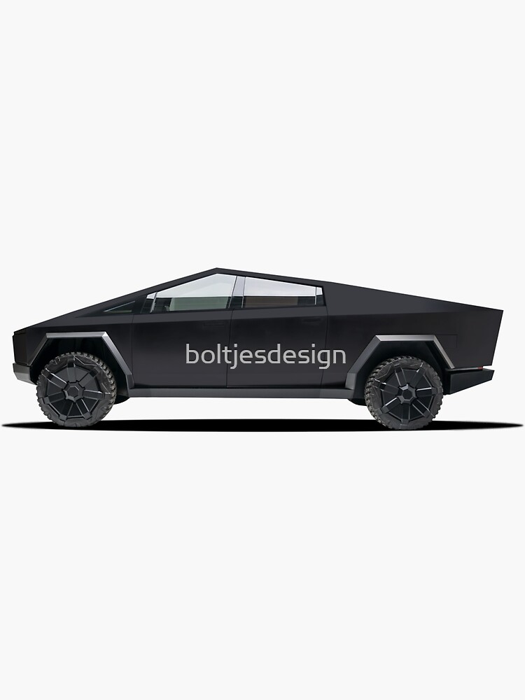 "The Black Cybertruck - on Grey" Sticker for Sale by boltjesdesign ...