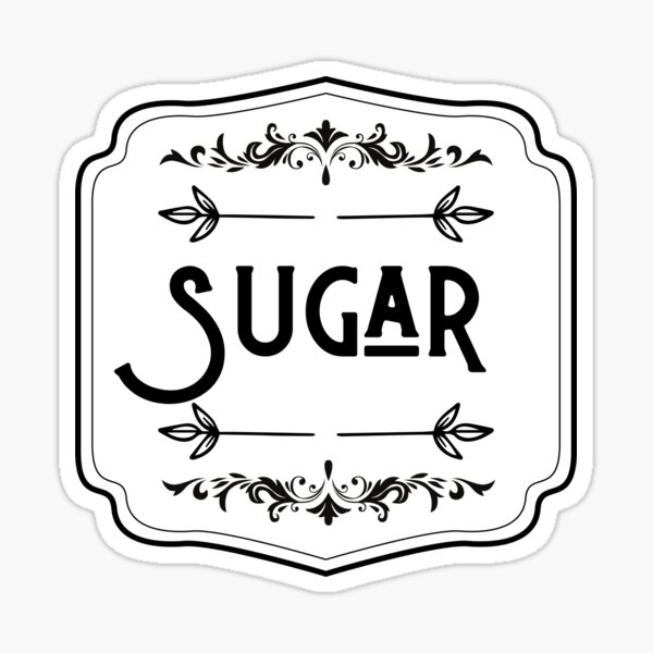"Sugar Retro Spice Label" Sticker for Sale by Anita Strifler | Redbubble