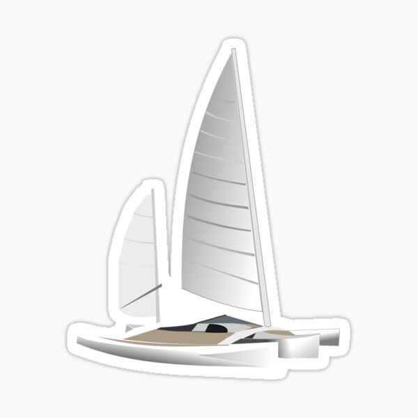"Trimaran - Newick Spark " Sticker for Sale by seabreezeart | Redbubble