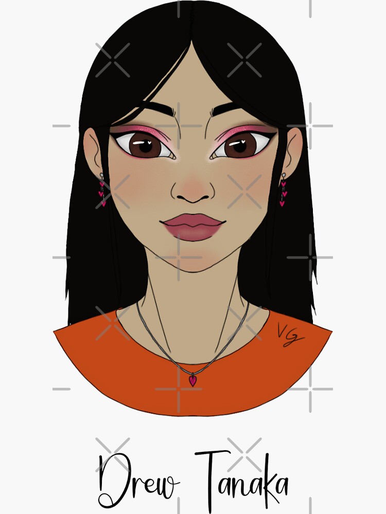 "Drew Tanaka" Sticker for Sale by RiordanverseG | Redbubble