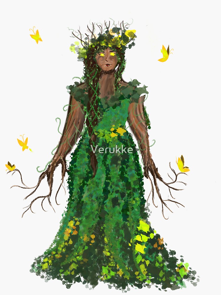 "Summer Dryad" Sticker for Sale by Verukke | Redbubble