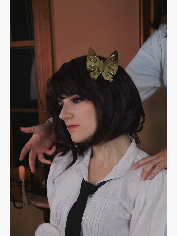 "Yosano Akiko Cosplay Print" Sticker for Sale by axolotlarsons | Redbubble