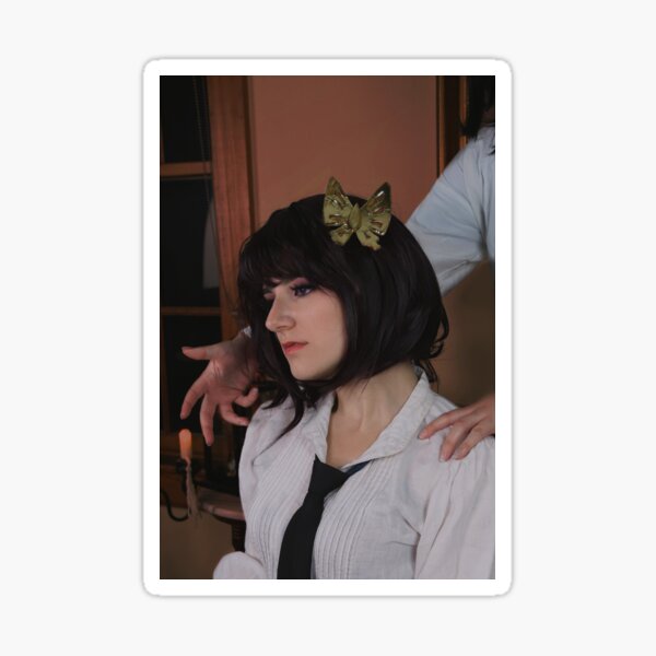 "Yosano Akiko Cosplay Print" Sticker for Sale by axolotlarsons | Redbubble