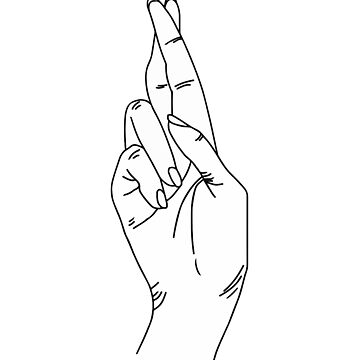 "fingers crossed" Sticker for Sale by yasminego | Redbubble