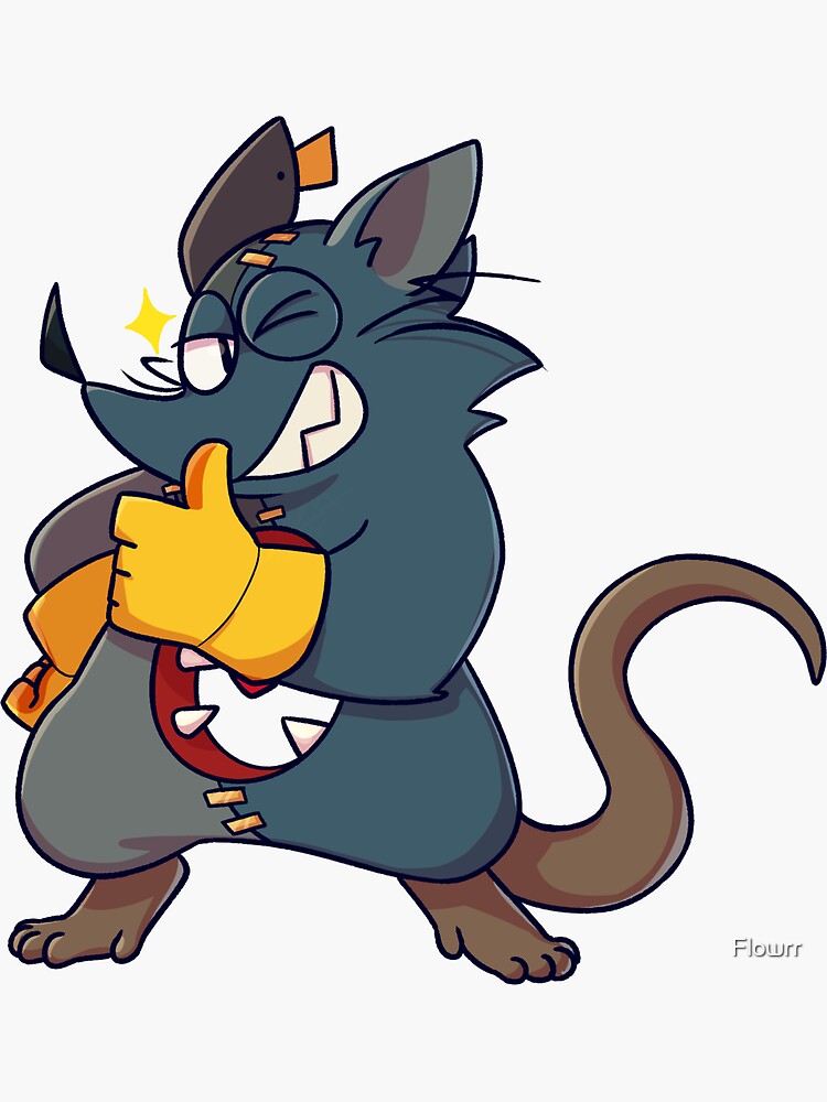 "Mad Rat Thumbs Up" Sticker by Flowrr | Redbubble