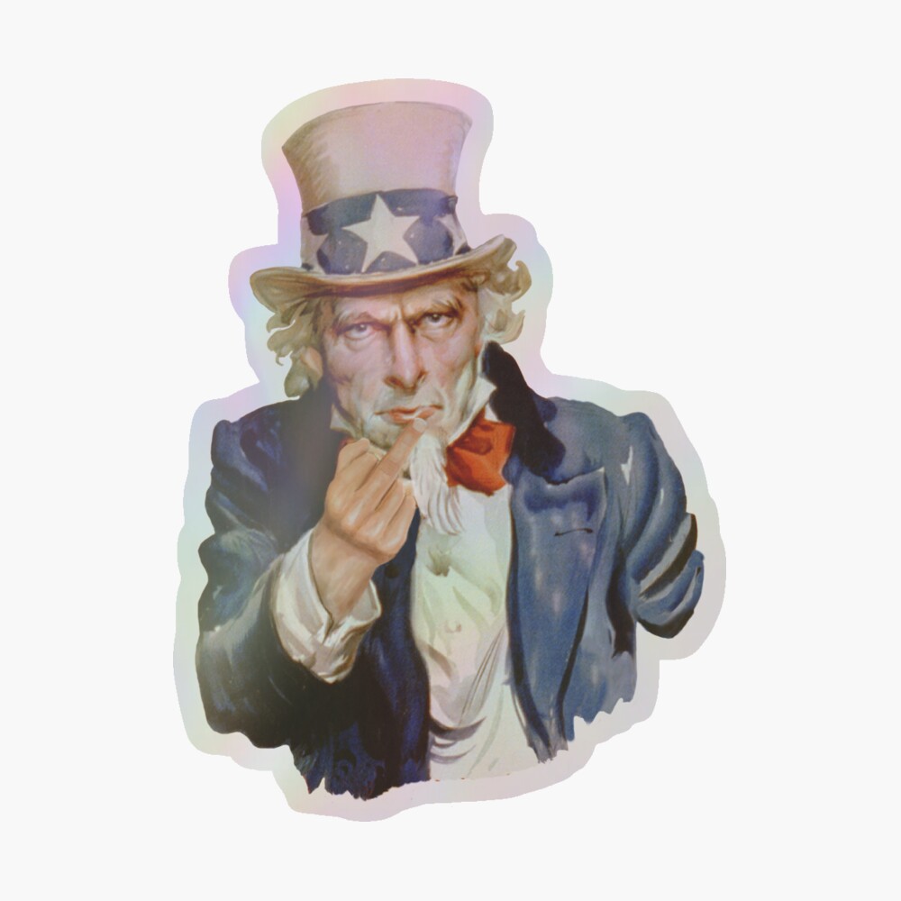 Uncle Sam Middle Finger Poster