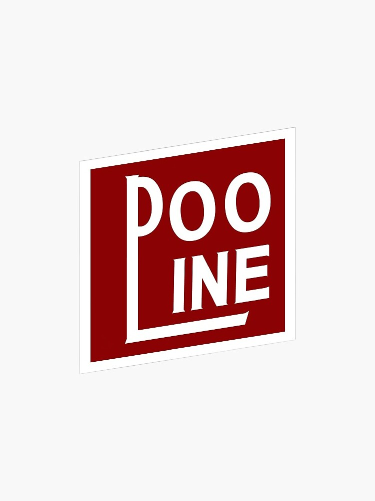 "Poo Line" Sticker for Sale by itsethaaan | Redbubble