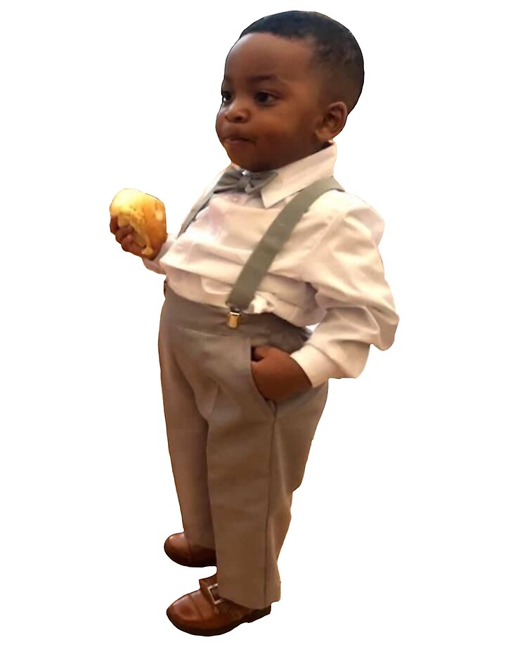 "old man baby in suspenders meme" iPad Case & Skin for Sale by ...
