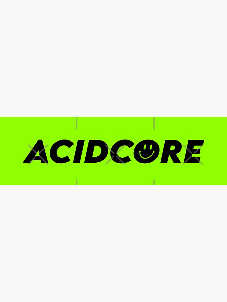 "Acidcore Block ® Acid House Rave Techno Hardstyle tekno" Sticker for ...