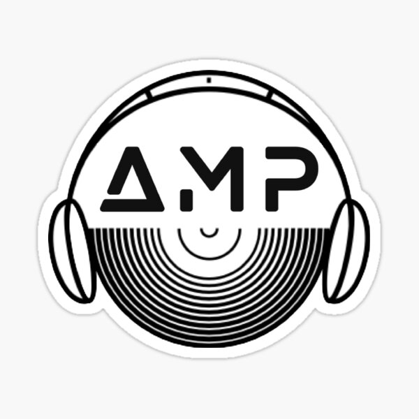 "AMP DJ Logo" Sticker for Sale by Alisha0404 | Redbubble