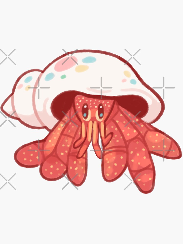"hermit crab" Sticker for Sale by otterguppy | Redbubble