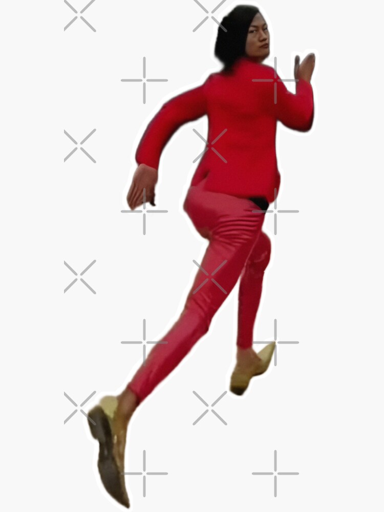 "Red Run! Chinese Dude Meme - Bing Chilling Code Red Funny" Sticker for ...