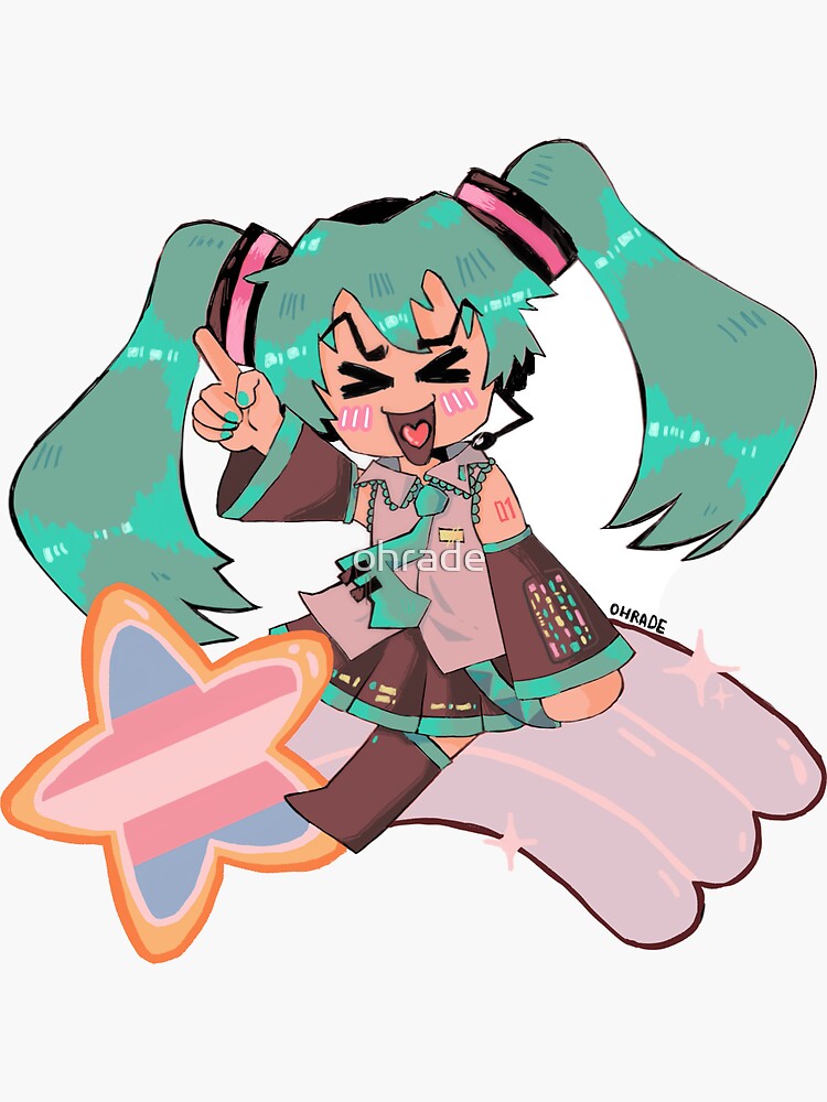 "miku is..... TRANS!!!!" Sticker for Sale by ohrade | Redbubble