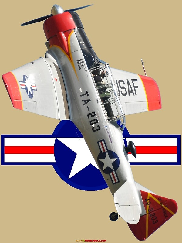 "Post WW2 USAF Roundel-Texan VH-WHF 493203" by muz2142 | Redbubble