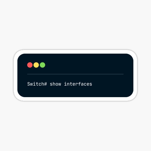 "show interfaces - Cisco CLI Sticker" Sticker for Sale by magica-design ...