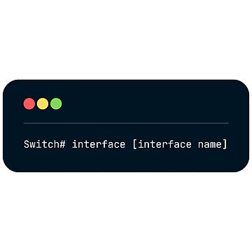 "interface [interface name] - Cisco CLI Sticker" Sticker for Sale by ...