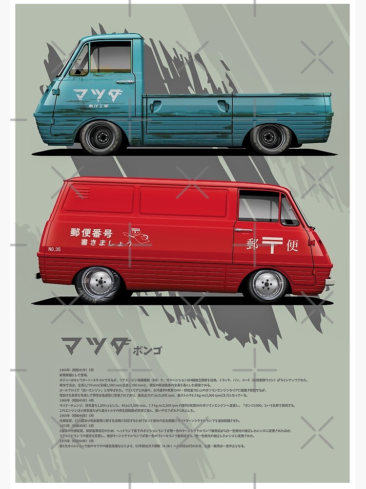 "Mazda Bongo F1000 Gen 1 " Poster for Sale by kanseigazou | Redbubble