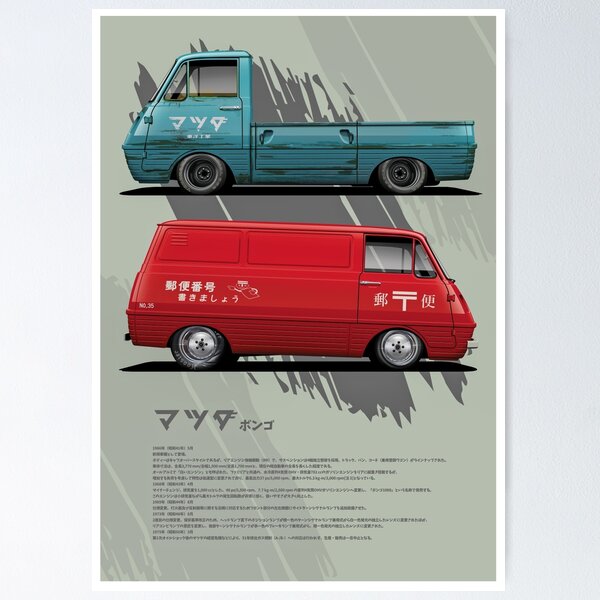 "Mazda Bongo F1000 Gen 1 " Poster for Sale by kanseigazou | Redbubble