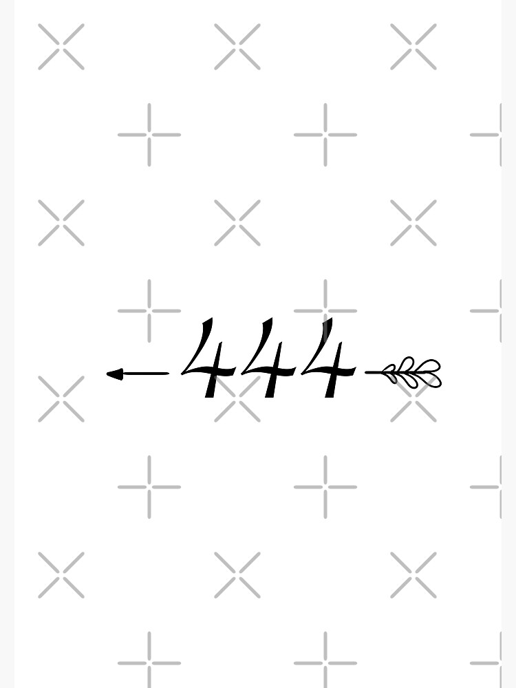 "444 Angel Number stabilisation with arrow" Poster for Sale by Caitlin ...