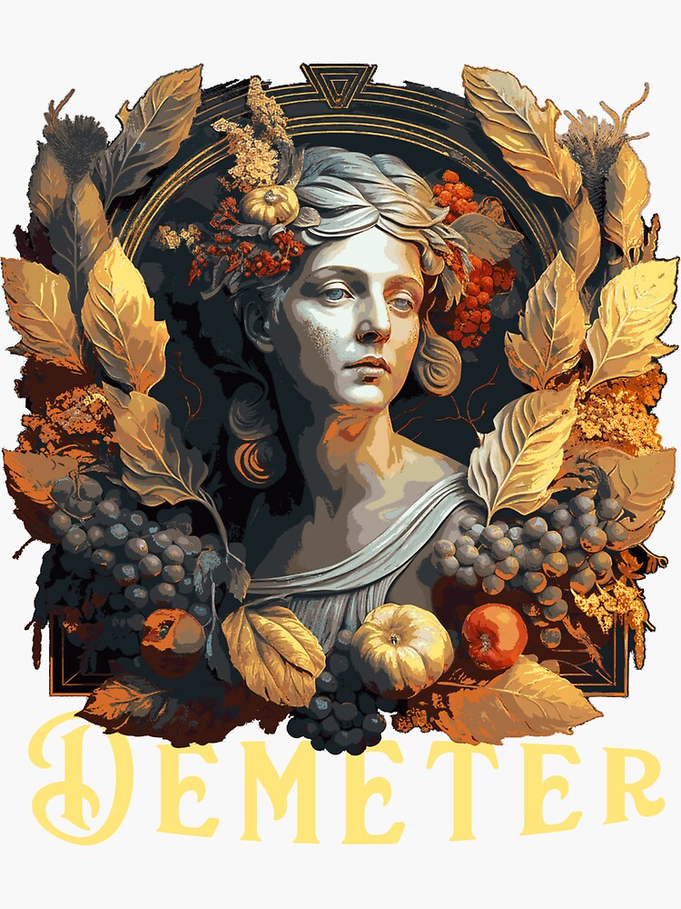 "Demeter of the Harvest - lettered" Sticker for Sale by WennsdaysChild ...