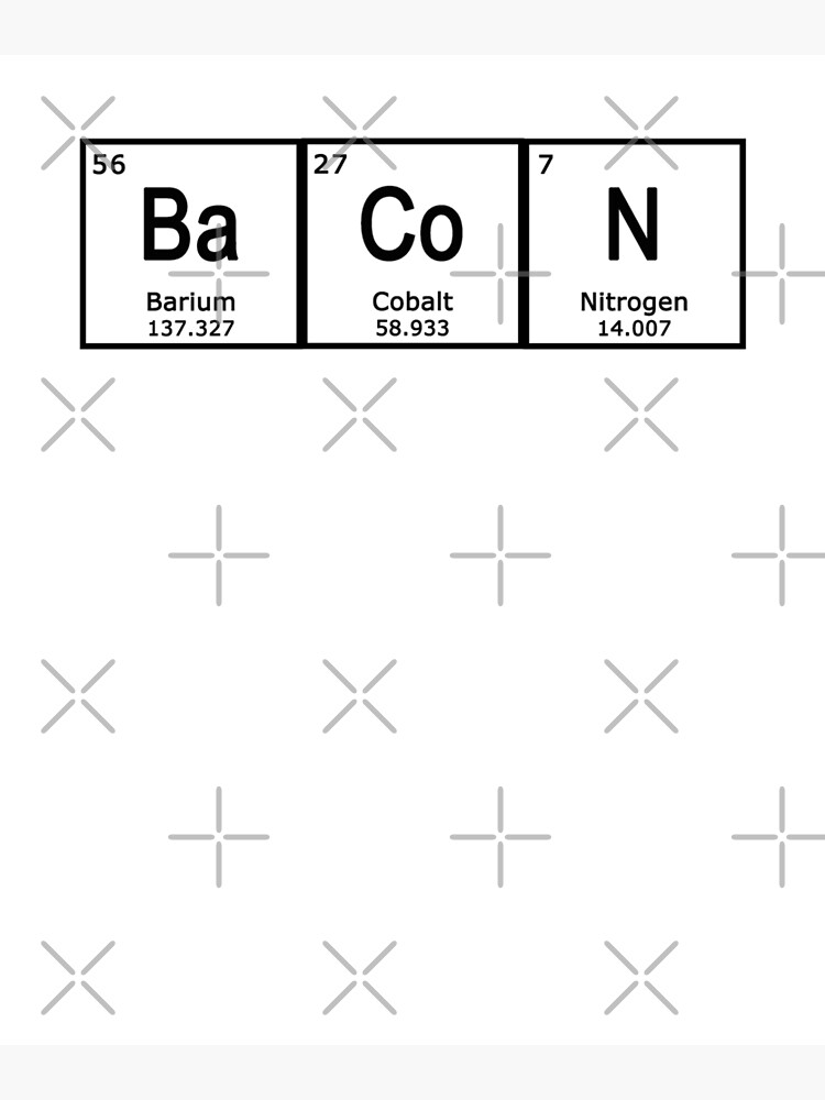 "Bacon - Periodic Table of the Elements Chemistry Science" Poster by ...