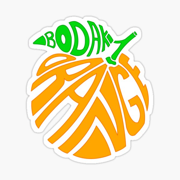 "Bodak Orange" Sticker by ZacharyMosley | Redbubble