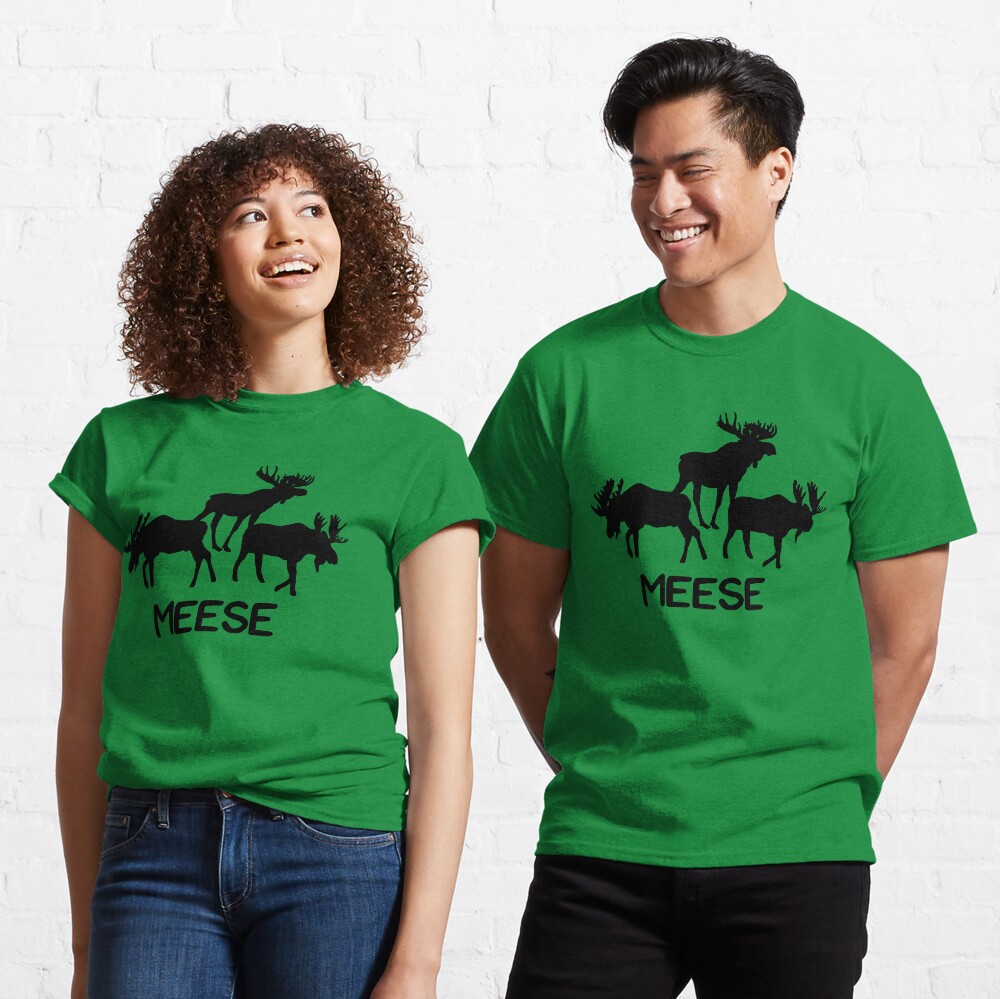 "Meese! Funny Moose Lover Shirts Gifts" Sticker for Sale by teemaniac ...