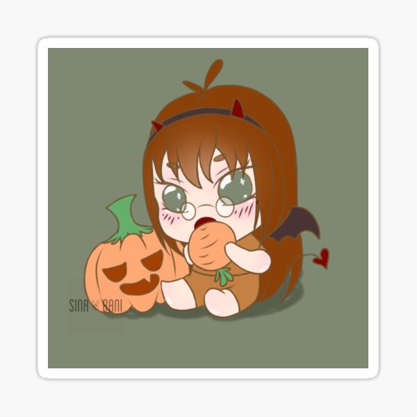 "Cute Chibi Girl in Devil Costume Clipart Sticker" Sticker for Sale by ...