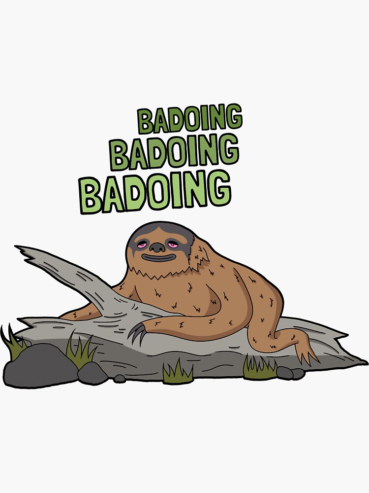 "Badoing Sloth" Sticker for Sale by EquinoxPictures | Redbubble