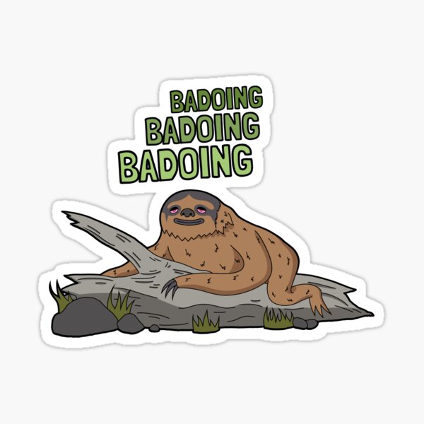 "Badoing Sloth" Sticker for Sale by EquinoxPictures | Redbubble