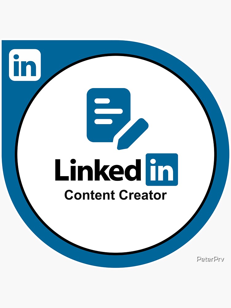 "LinkedIn Content Creator Certification Badge" Sticker for Sale by ...