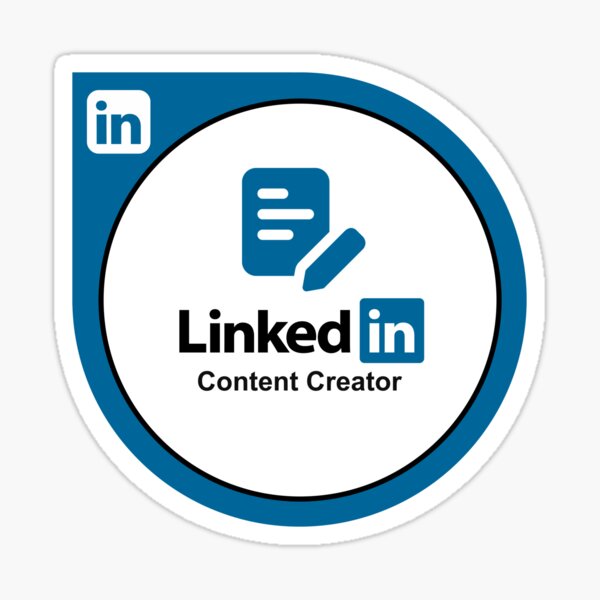 "LinkedIn Content Creator Certification Badge" Sticker for Sale by ...