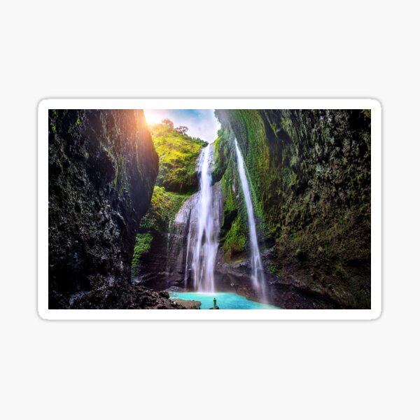 "Madakaripura Waterfall - tallest waterfall on Java" Sticker for Sale ...