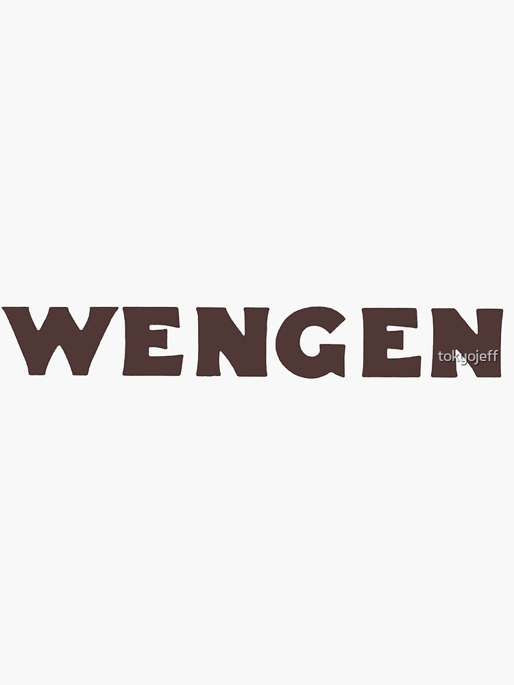 "Retro Wengen logo" Sticker for Sale by tokyojeff | Redbubble