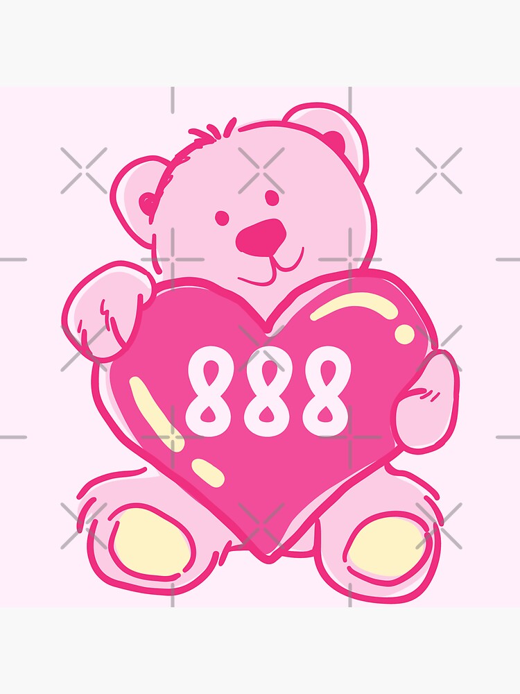 "Angel Numbers 888 Auro Teddy Bear Sticker Pack" Sticker for Sale by ...