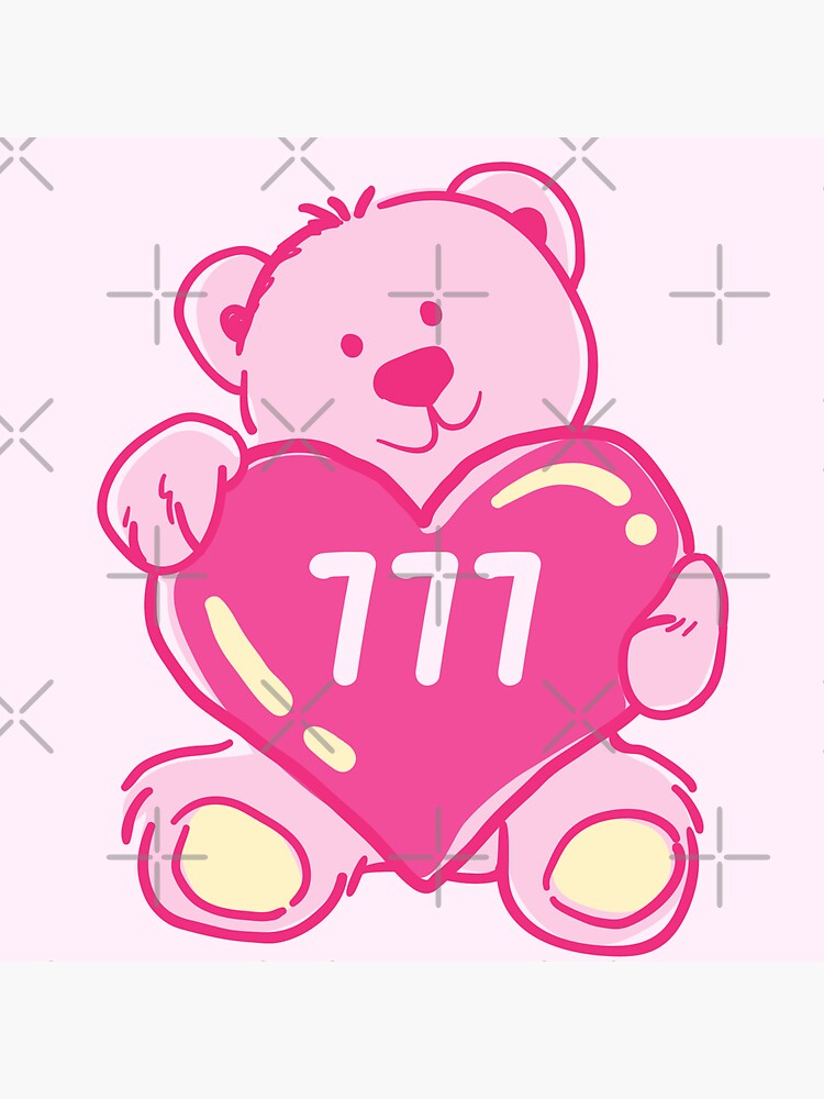 "Angel Numbers 777 Auro Teddy Bear Sticker Pack" Sticker for Sale by ...