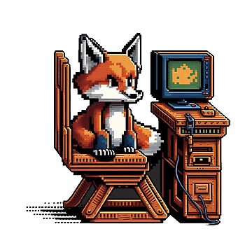 "8 Bit Fox" Sticker for Sale by krabbaraban | Redbubble