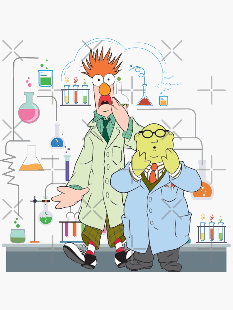 "Beaker Muppets and Bunsen - Science" Sticker for Sale by ...