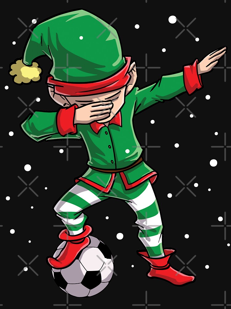 "Dabbing Elf Soccer T Shirt Christmas Funny X-mas Elves Dab" T-shirt ...