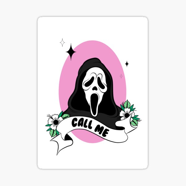 "Scream - call me - in pink" Sticker for Sale by Zoe Rush | Redbubble