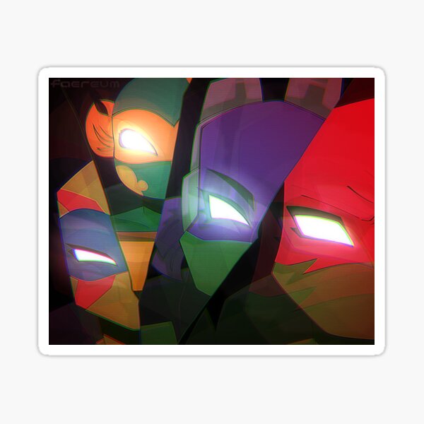"Rise of the TMNT" Sticker for Sale by faereum | Redbubble