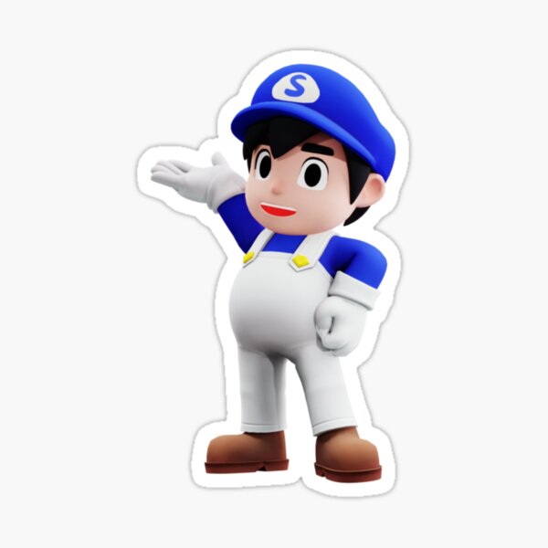 "Smg4 Mario Sticker" Sticker for Sale by theart2 | Redbubble