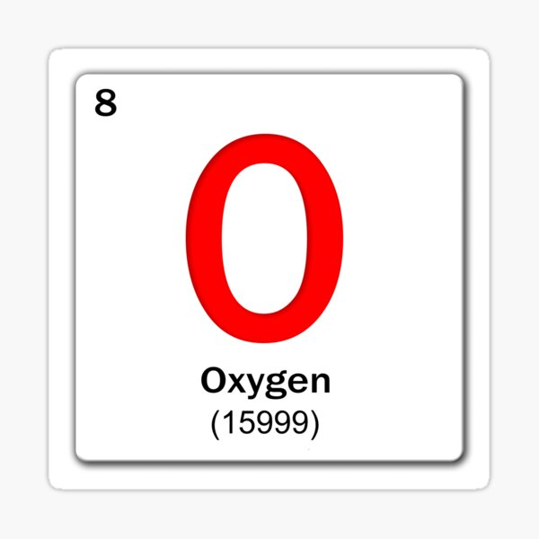 "Chemical element Oxygen" Sticker by funkyworm | Redbubble