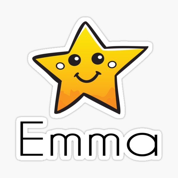 "Emma Cute Star My Name Is Emma" Sticker for Sale by ProjectX23 | Redbubble