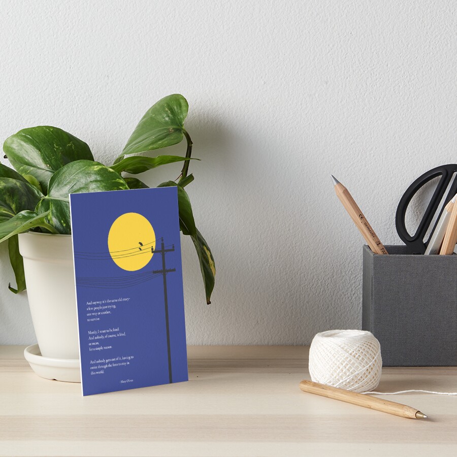 "Mary Oliver Dogfish Quote (part two)" Poster for Sale by thechampion2 ...